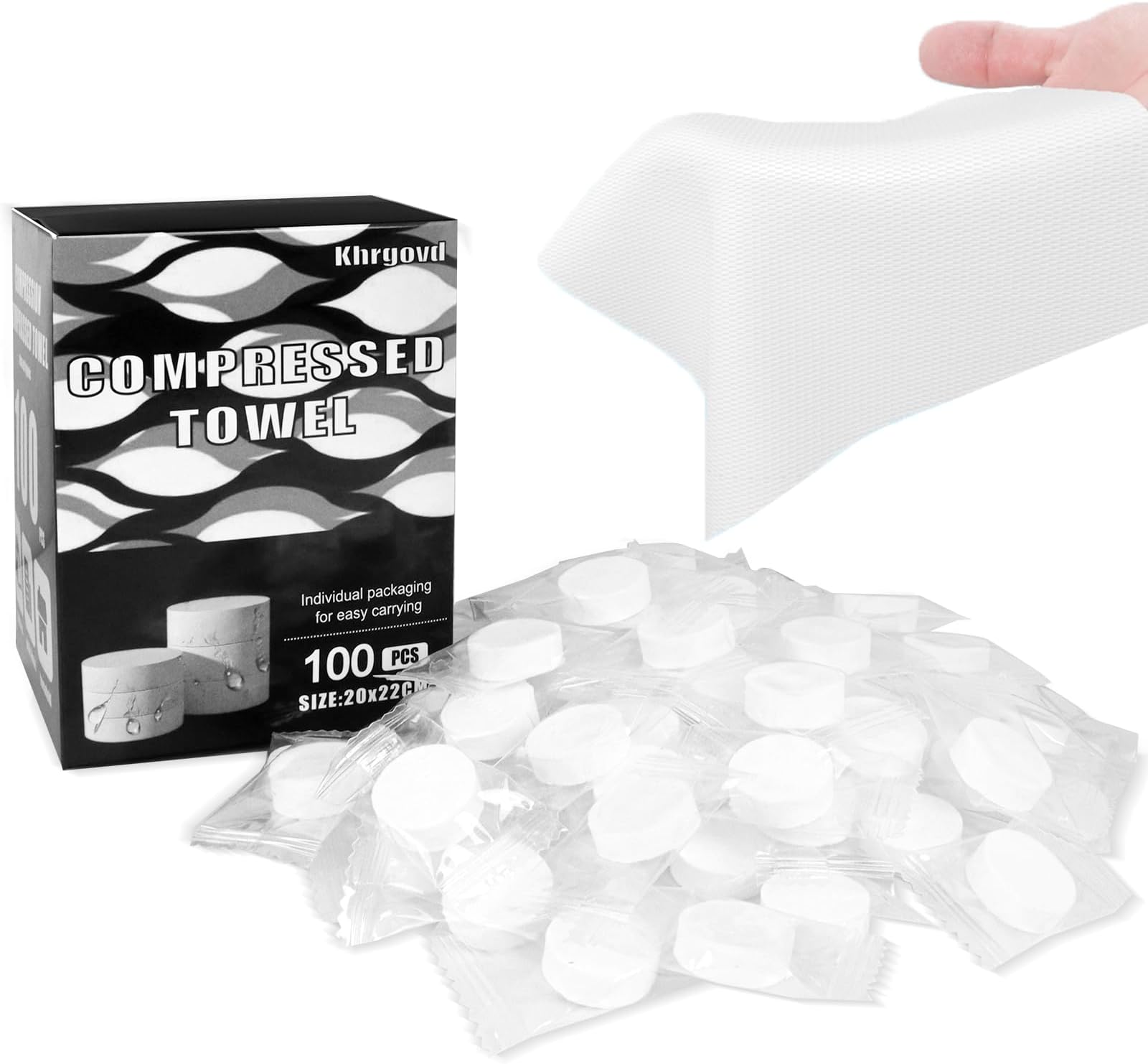 Amazon.com: KISEER 200 Pieces Compressed Towels Portable Disposable ...