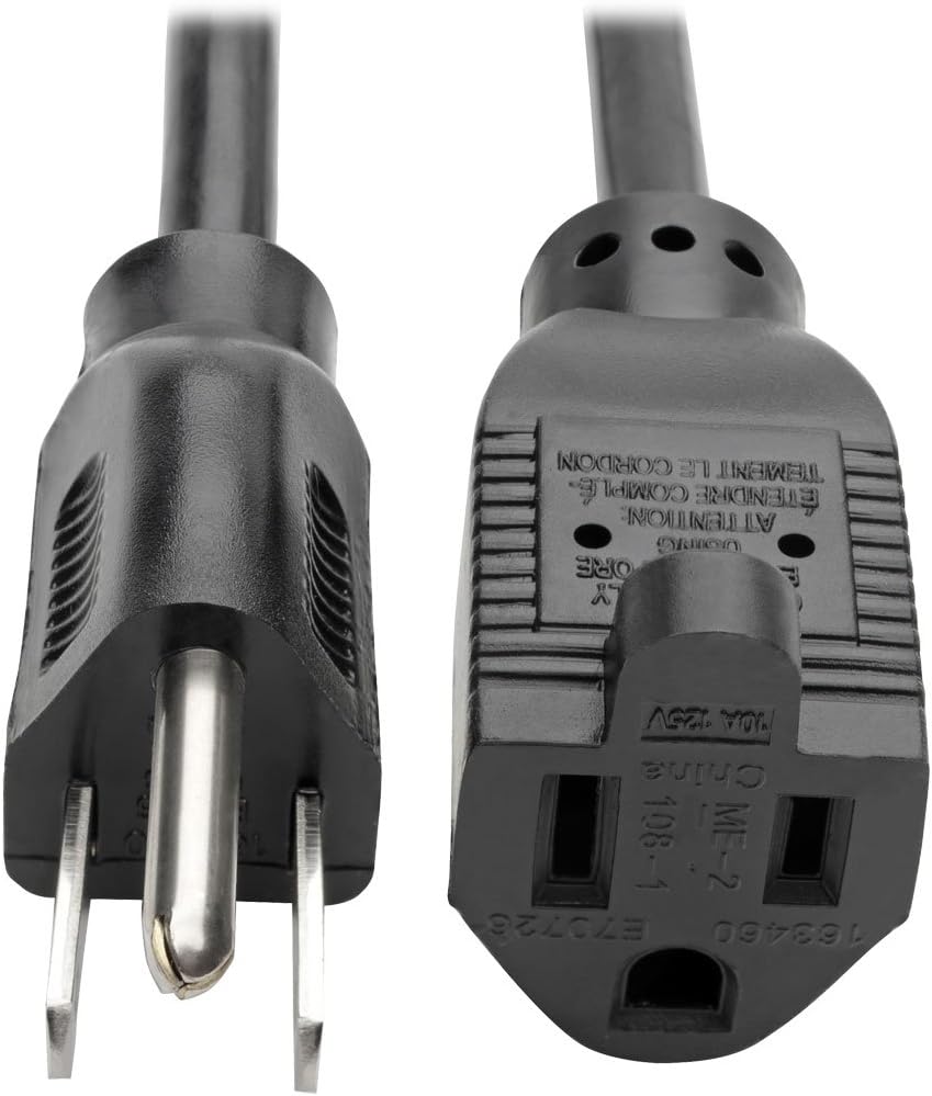 Amazon.com: Tripp Lite Standard Power Extension Cord 10A, 18AWG (NEMA 5 ...