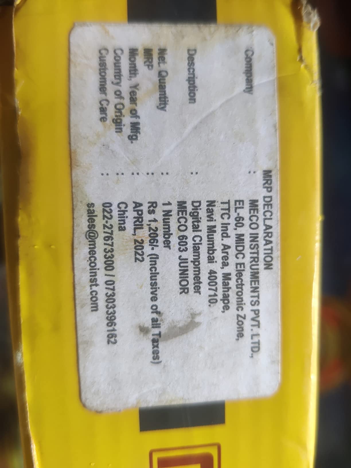 Meco 603 Junior Digital Multimeter (Meco 603 Junior), Battery Powered ...