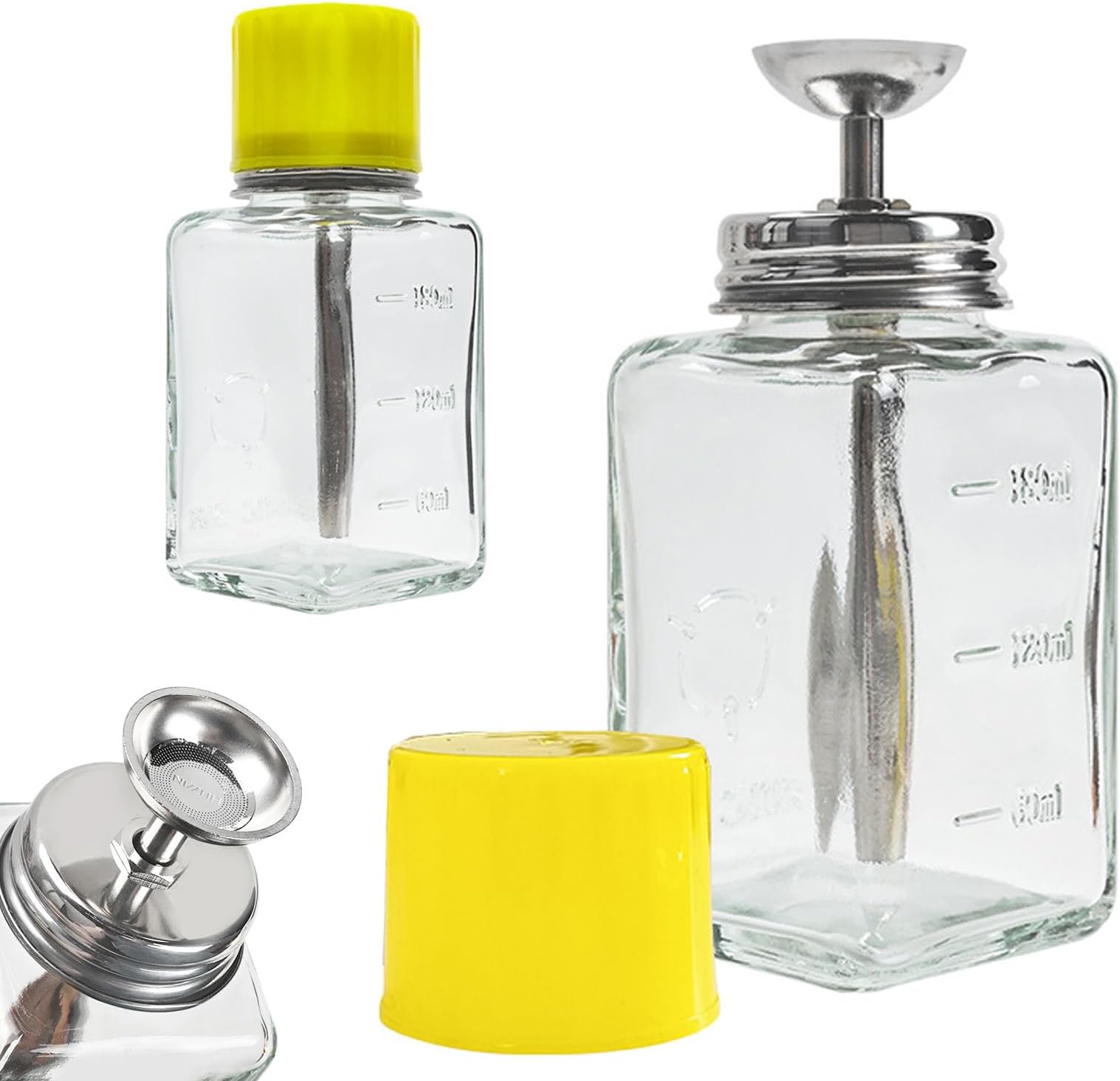 Solvent Dispenser, Anti Static Square Bottle Easy Operation 200ml ...