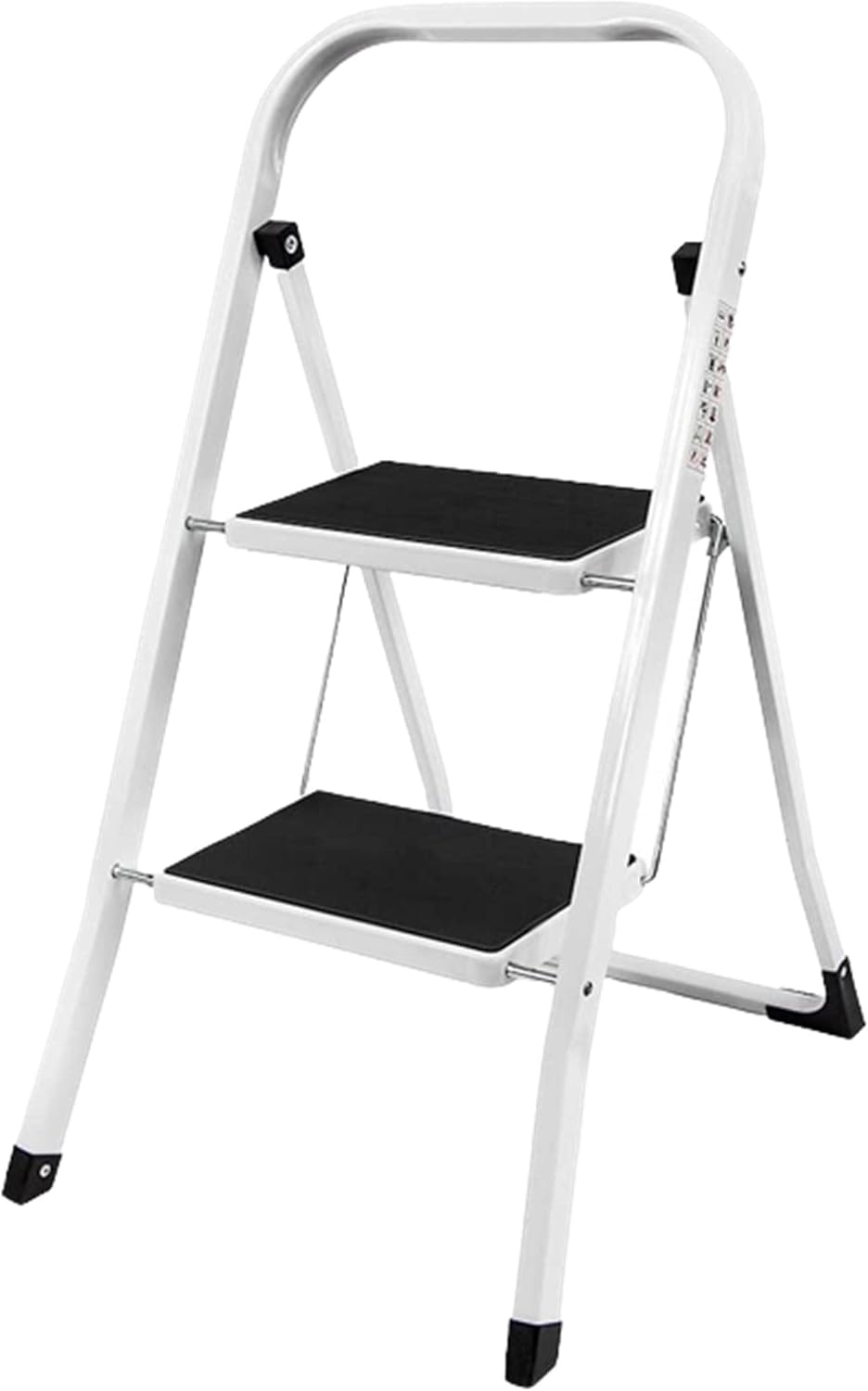 Amazon.com: 2 Step Stool Ladder, Heavy Duty Steel Stepladder, Foldable ...