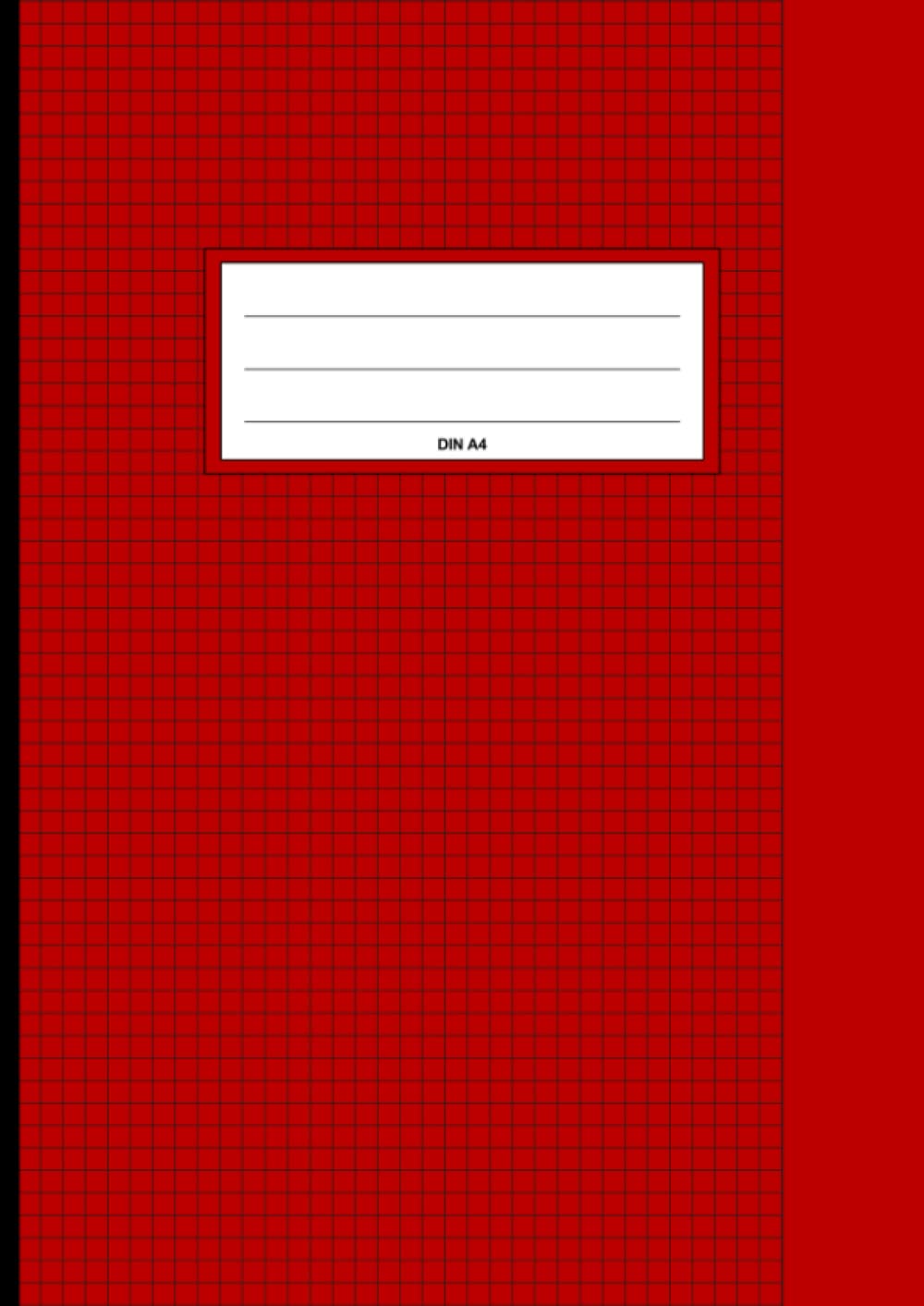 DIN A4 Kariertes Heft mit weißem Rand Lineatur 26: Matheheft Kariert ...