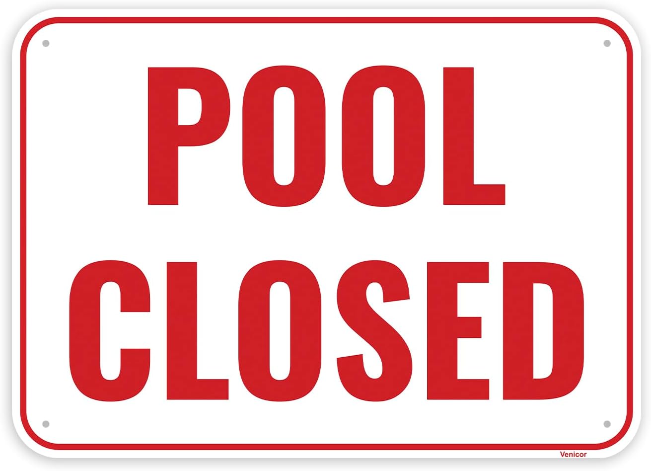 Amazon.com: 1PC Pool Closed Sign, 14 x 10 Inches - Aluminum - Pool ...