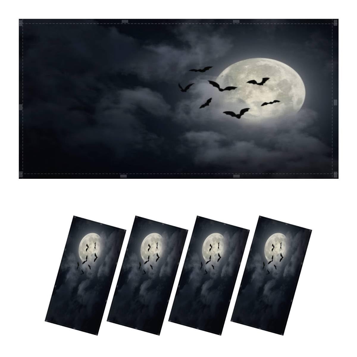 DERUINVAIO 4 Pack Fluorescent Light Covers for Ceiling Light, Spooky ...