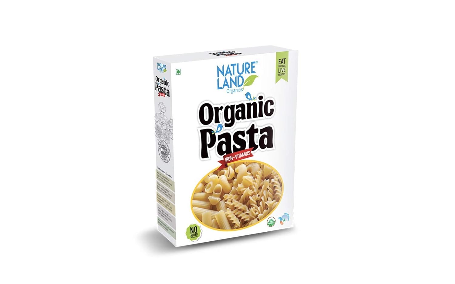 Natureland Organics Pasta Fusilli 250gm (Pack of 3) - Organic Pasta ...