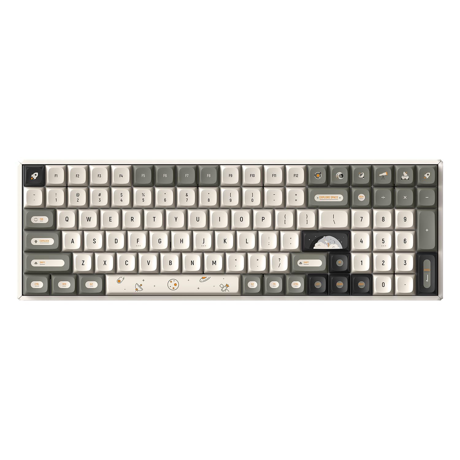 Amazon.com: iQunix F97 Hitchhiker Gaming Keyboard, 96% Layout 100 Keys ...