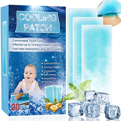 Amazon.com: Fever Cooling Patch, 20 Packs Cooling Forehead Strips Sheets Cooling Gel Patch for ...