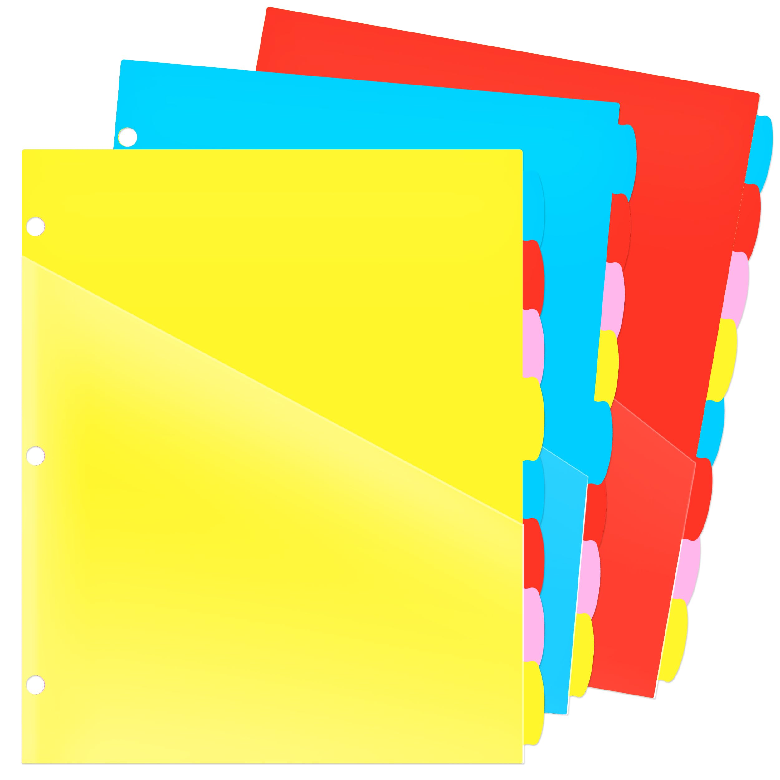 Snapklik.com : WOT I Plastic 8-tab Dividers