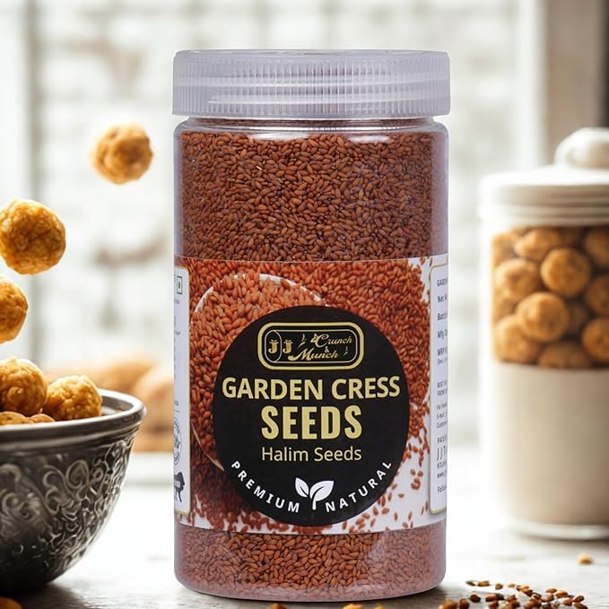 J J crunch N munch Halim Seeds 350g| Aliv Seeds | Garden Cress Seed | Haleem seeds for Hair ...