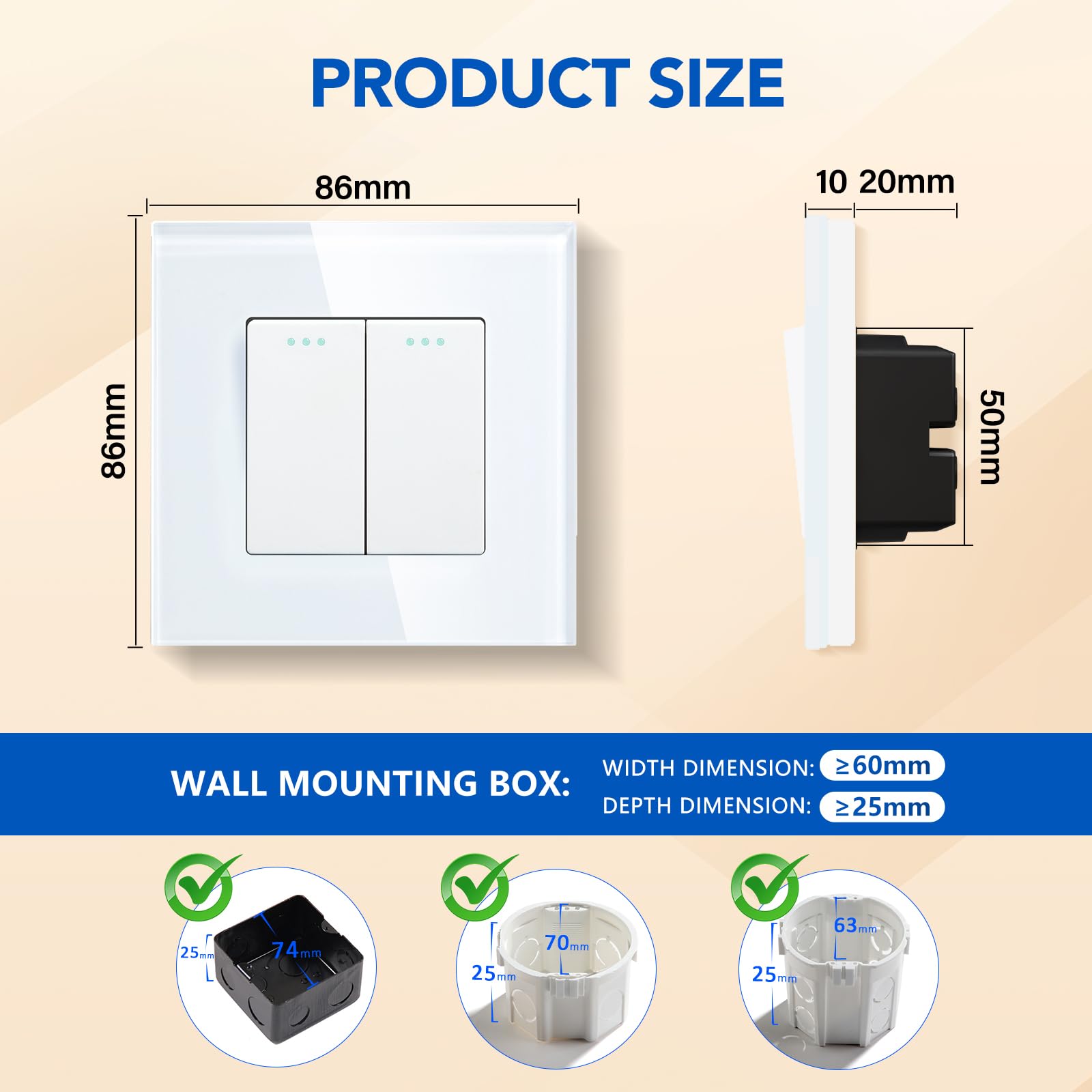 Light Switch Dimensions