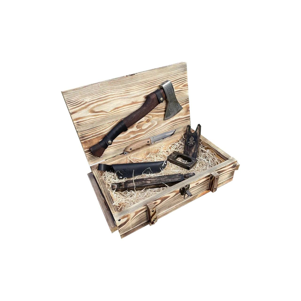 Amazon.com : BBQ Supplies Axe and Knife Set - Outdoor Grill Accessories ...