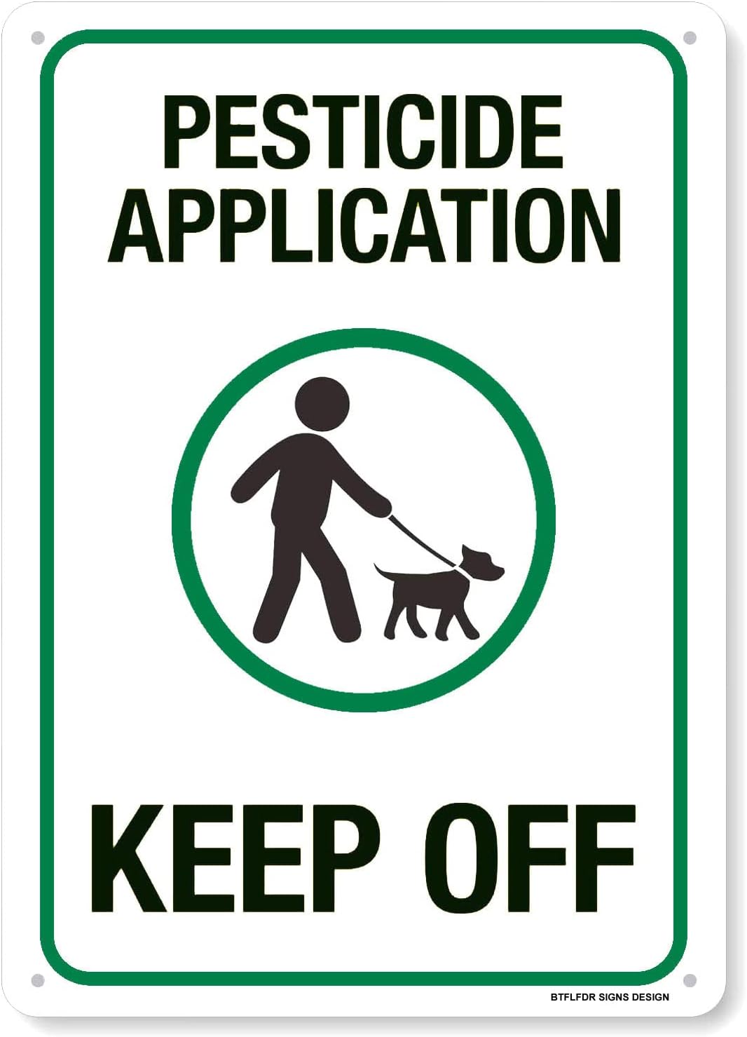 Amazon.com : BTFLFDR Aluminum Pesticide Application Keep Off Yard Sign ...