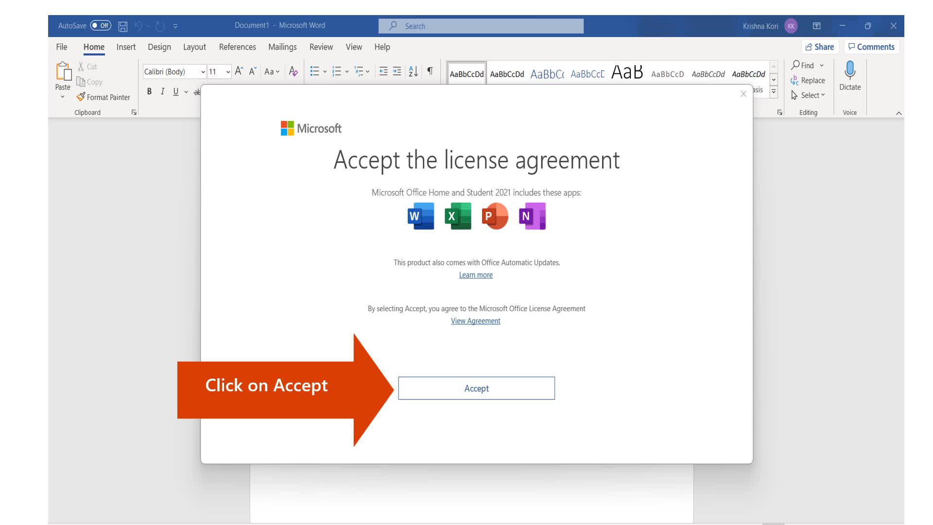 MS Office 2021 Activation Steps