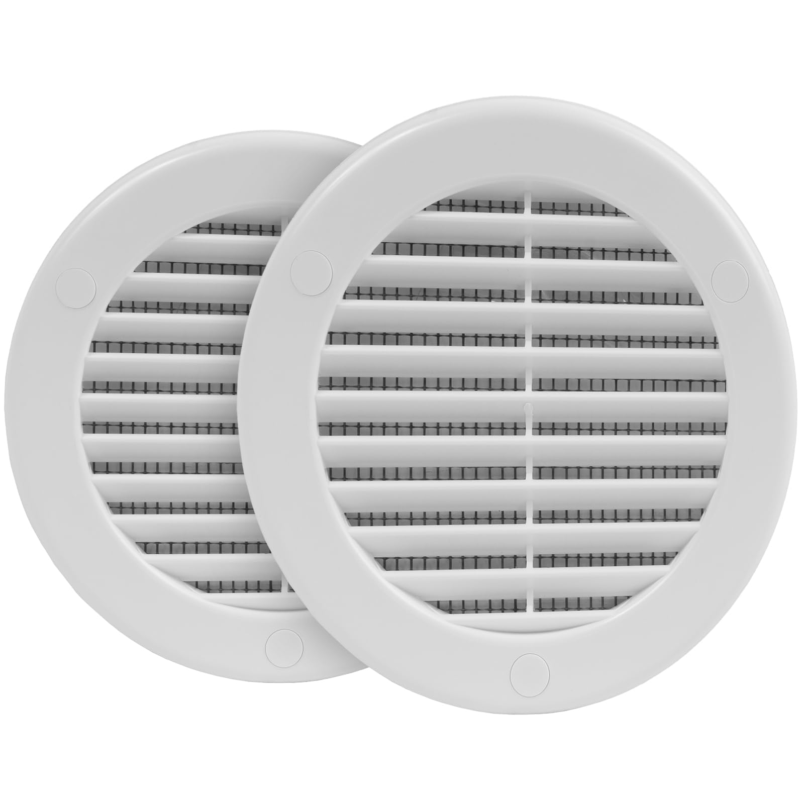 HVAC OV 2pack ø4" Inch White Plastic Round Soffit Vent - Air Vent ...