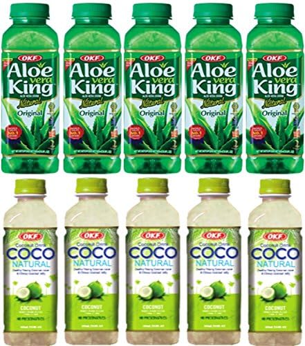 Amazon.com : OKF Aloe Vera King Drink, Flavors includes Coco, Original ...