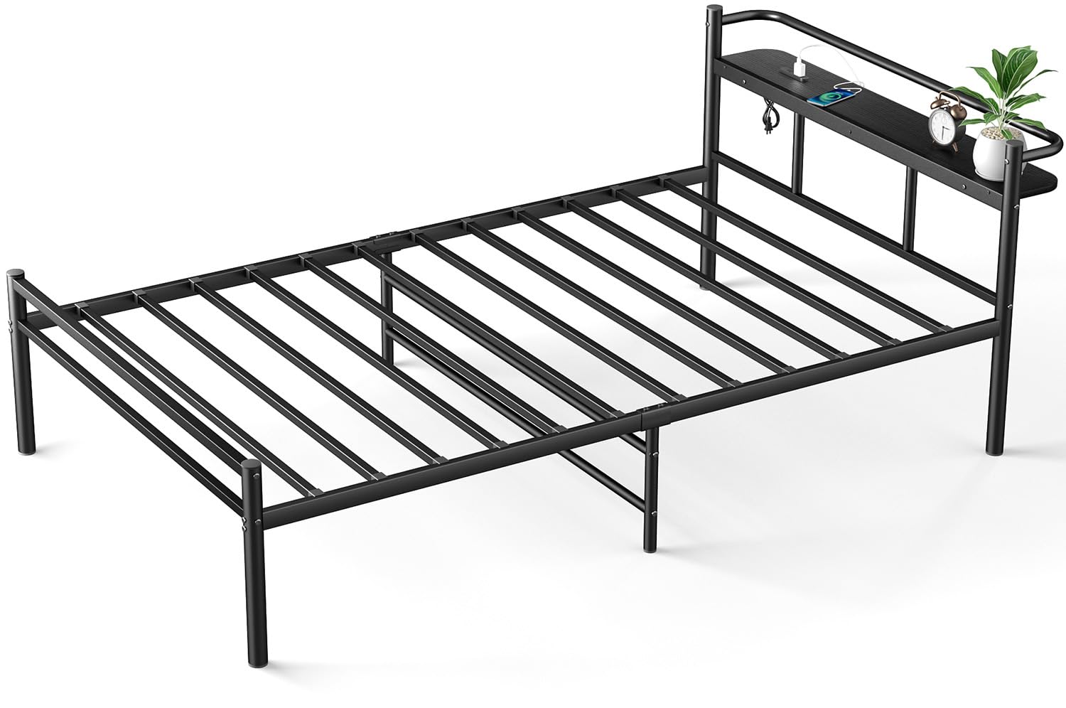 Amazon.co.jp: Holdm Bed Frame, Semi-Double, Pipe Bed, Load Capacity 661 ...