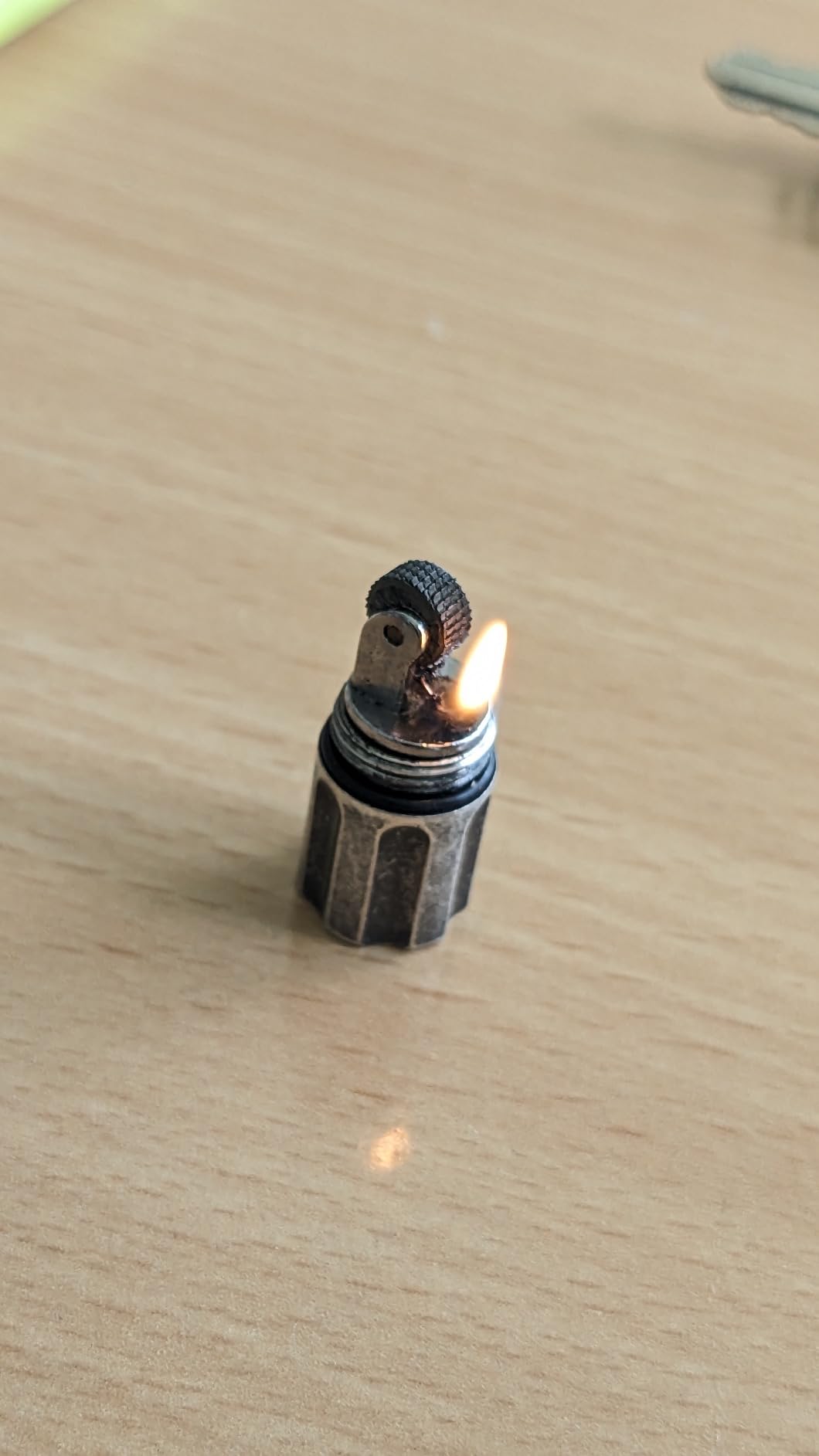 Frixen Mini Brass Lighter - EDC Peanut Lighter Keychain - Waterproof ...