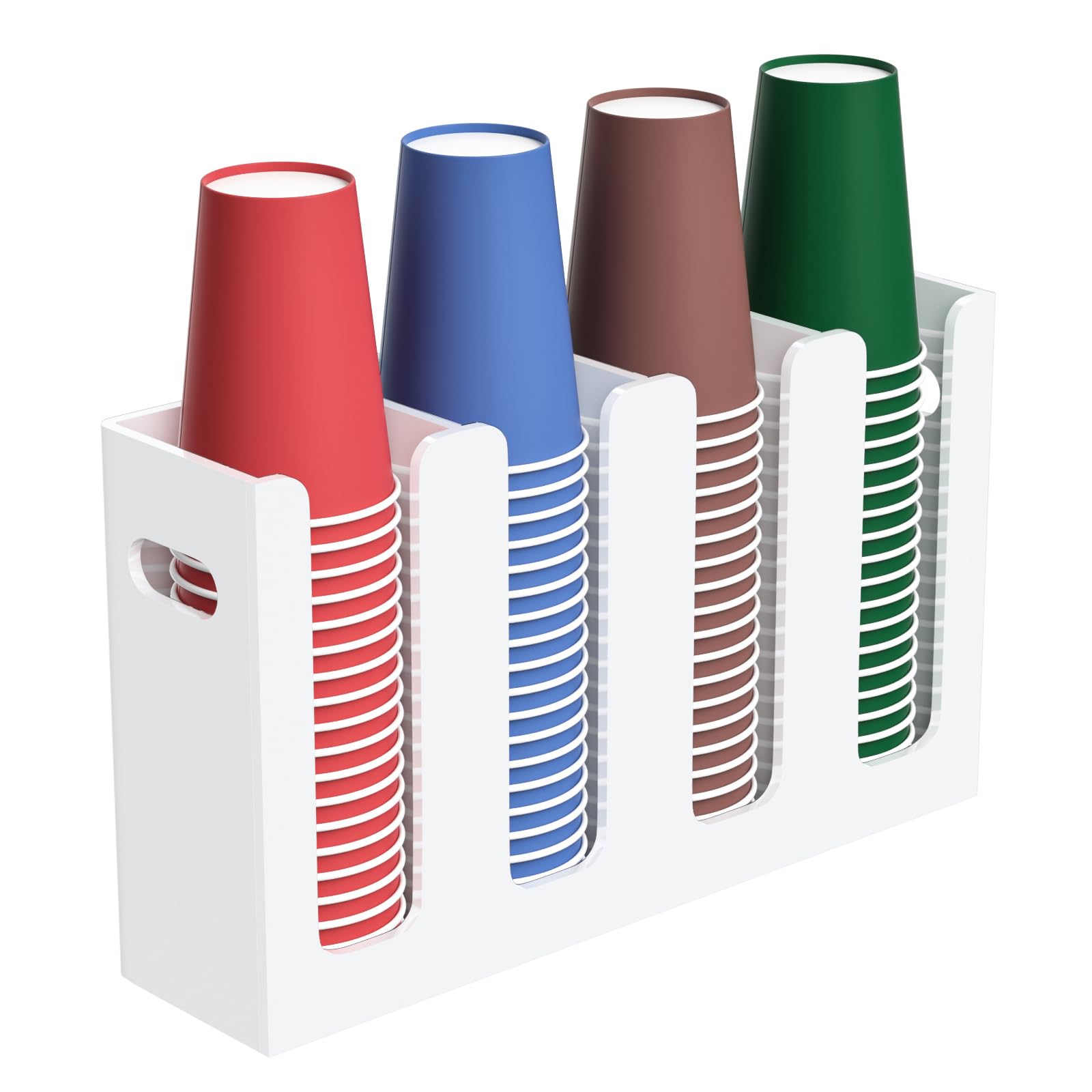 Amazon.com: BOSSCASA Disposable Coffee Cup Dispenser with Handles ...