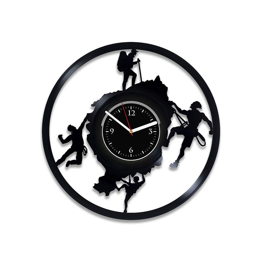 Amazon.com: Clock Climb Vinyl Clock Climbing Art Mountaineering Home ...