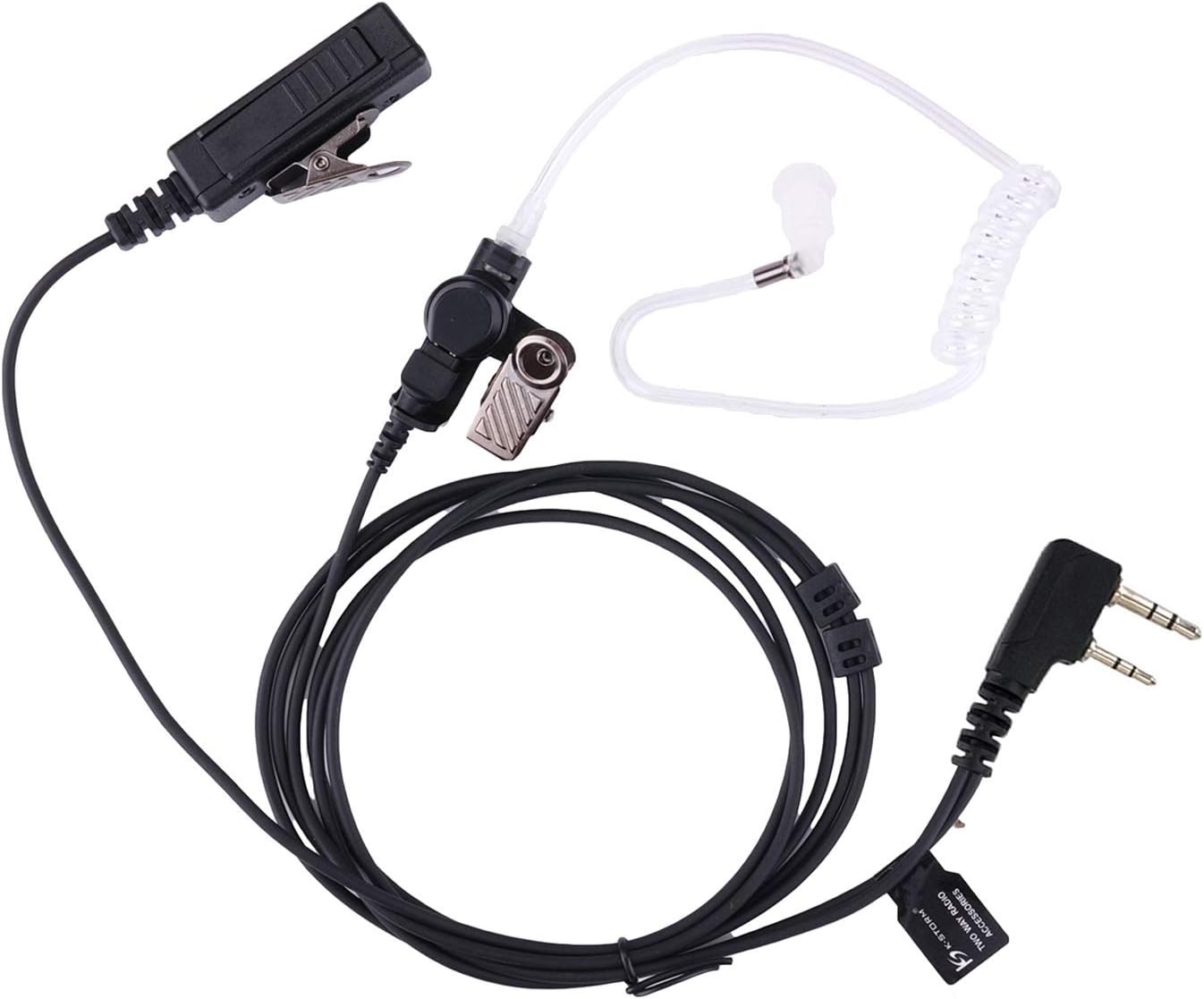 Amazon.com: KS K-STORM Covert Acoustic Tube Walkie Talkie Earpiece ...