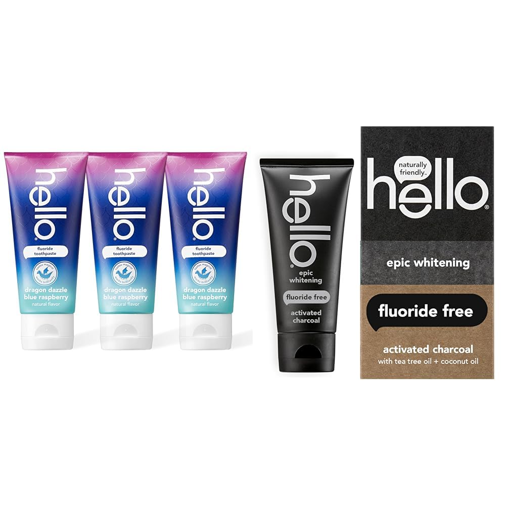 Amazon.com : hello Dragon Dazzle Blue Raspberry Kids Toothpaste ...