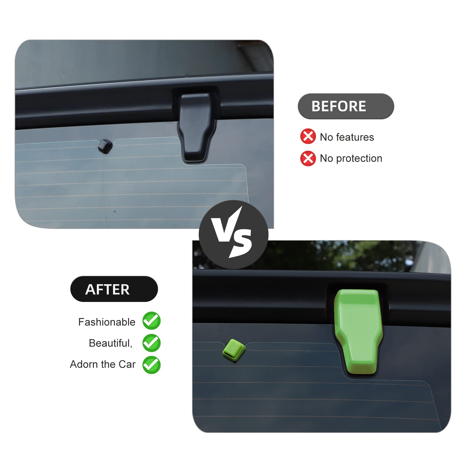 Snapklik.com : SQQP Rear Tail Door Window Hinge & Rain Wiper Nozzle ...