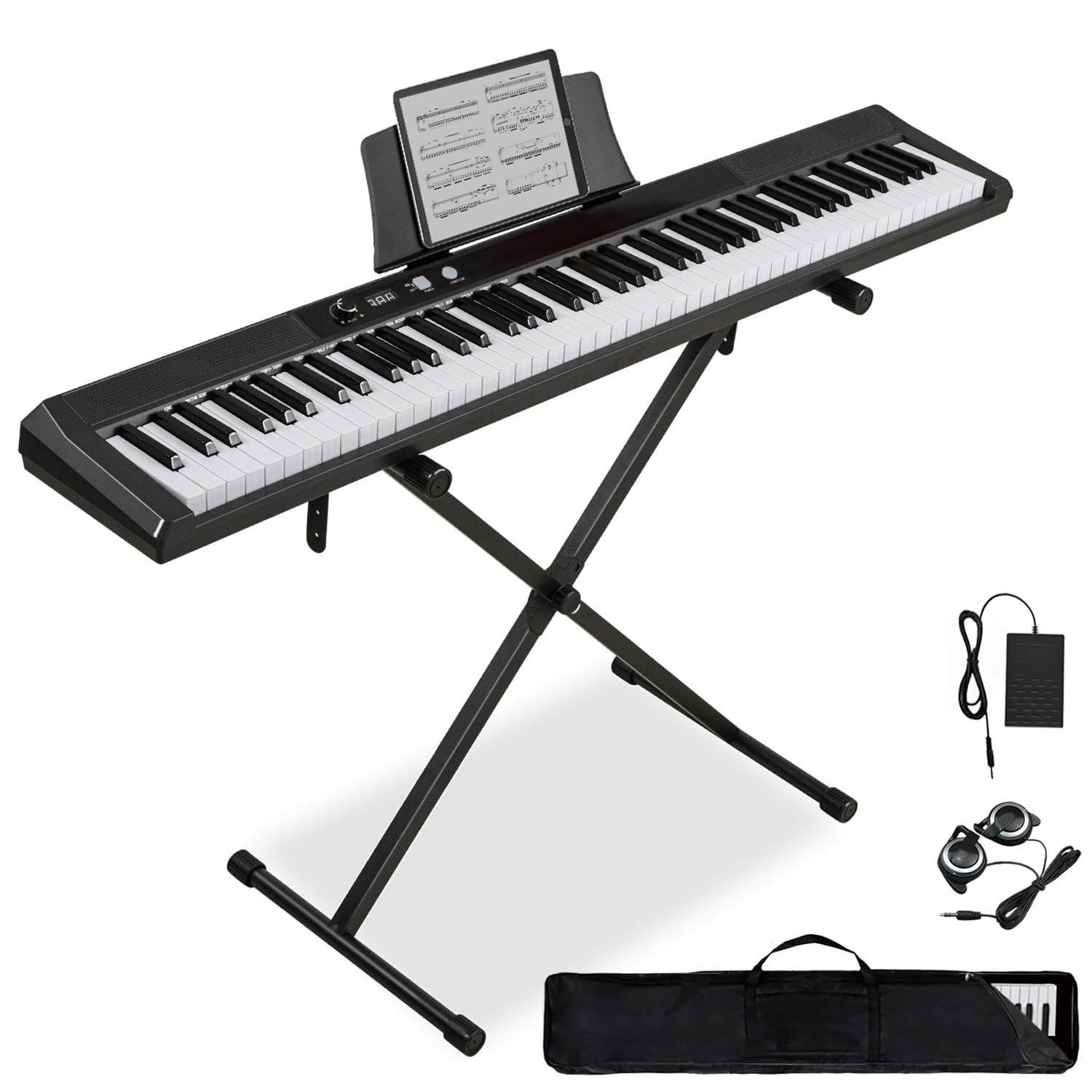 Snapklik.com : UISCOM 88 Key Piano Keyboard Beginner Electric Digital Piano