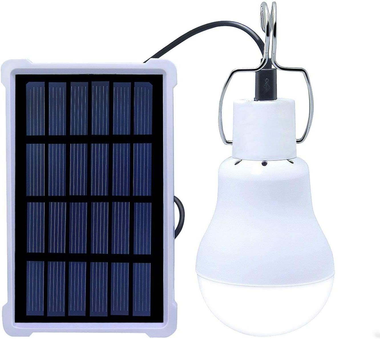 Solar Lights PRODELI Rechargeable Solar LED Light Bulb Portable Lamp S ...