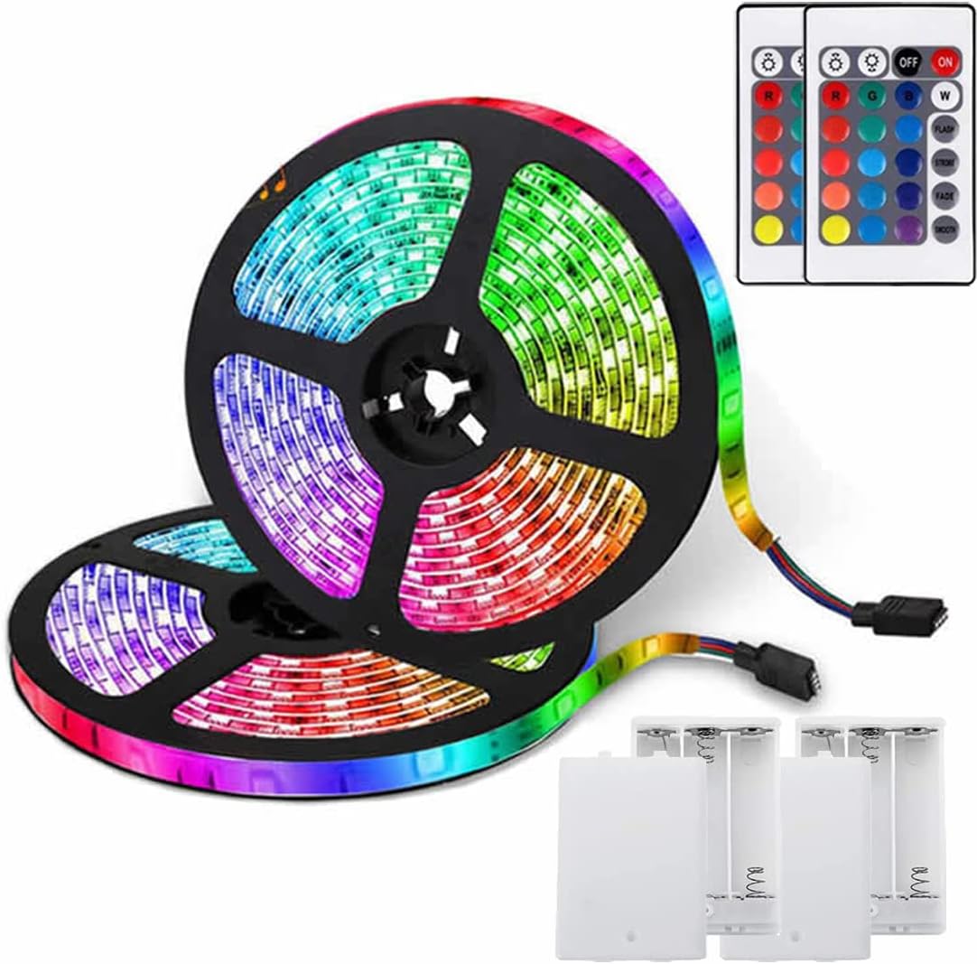 Amazon.com: sinzau 2m Battery Powered Led Strip Lights, LED Strip with ...