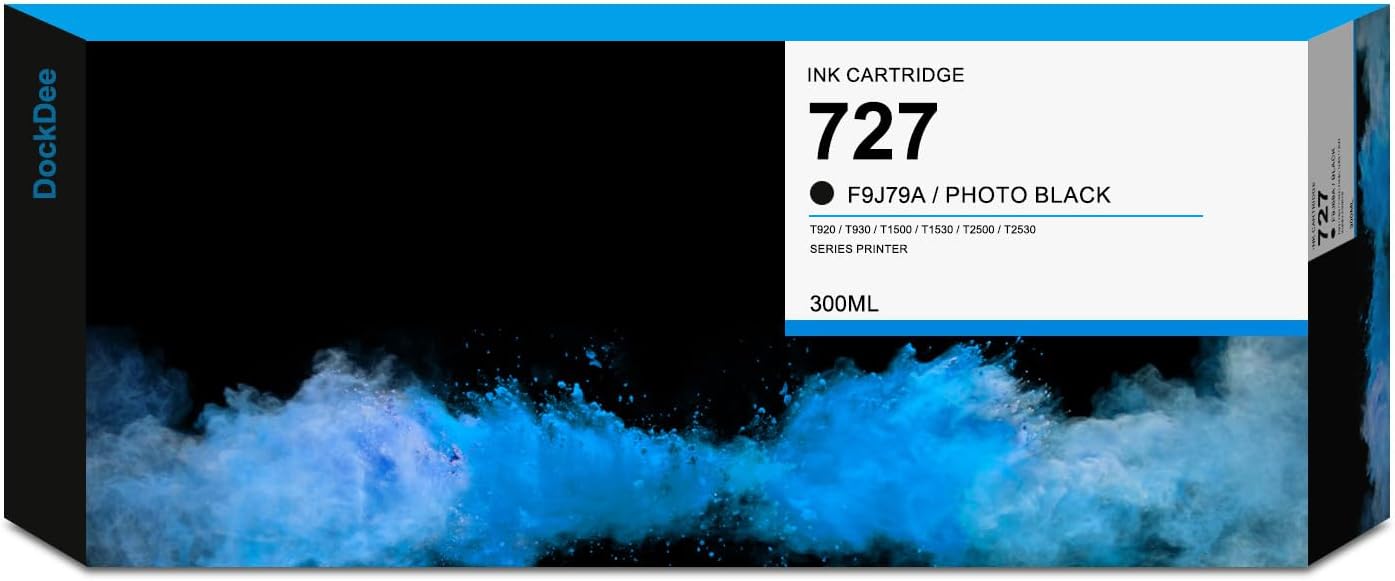 Amazon.com: 727 |F9J79A| Photo Black 300ml Ink Cartridge, compatible ...