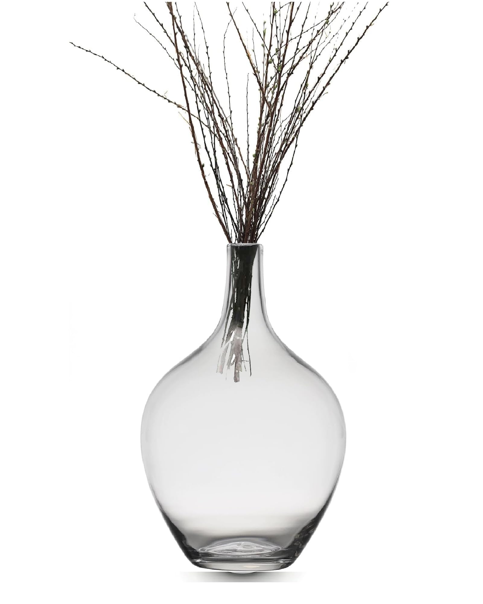 15'' Large Glass Floor Vase, Extra Large Glass Vase, Big Clear Floor ...