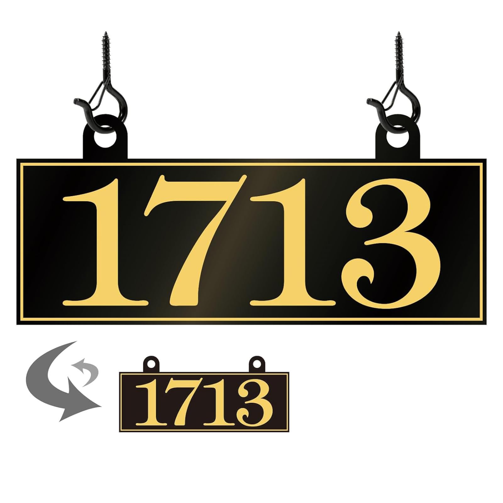 Amazon.com: Hanging Address Plaque Sign - Custom House Number Sign ...