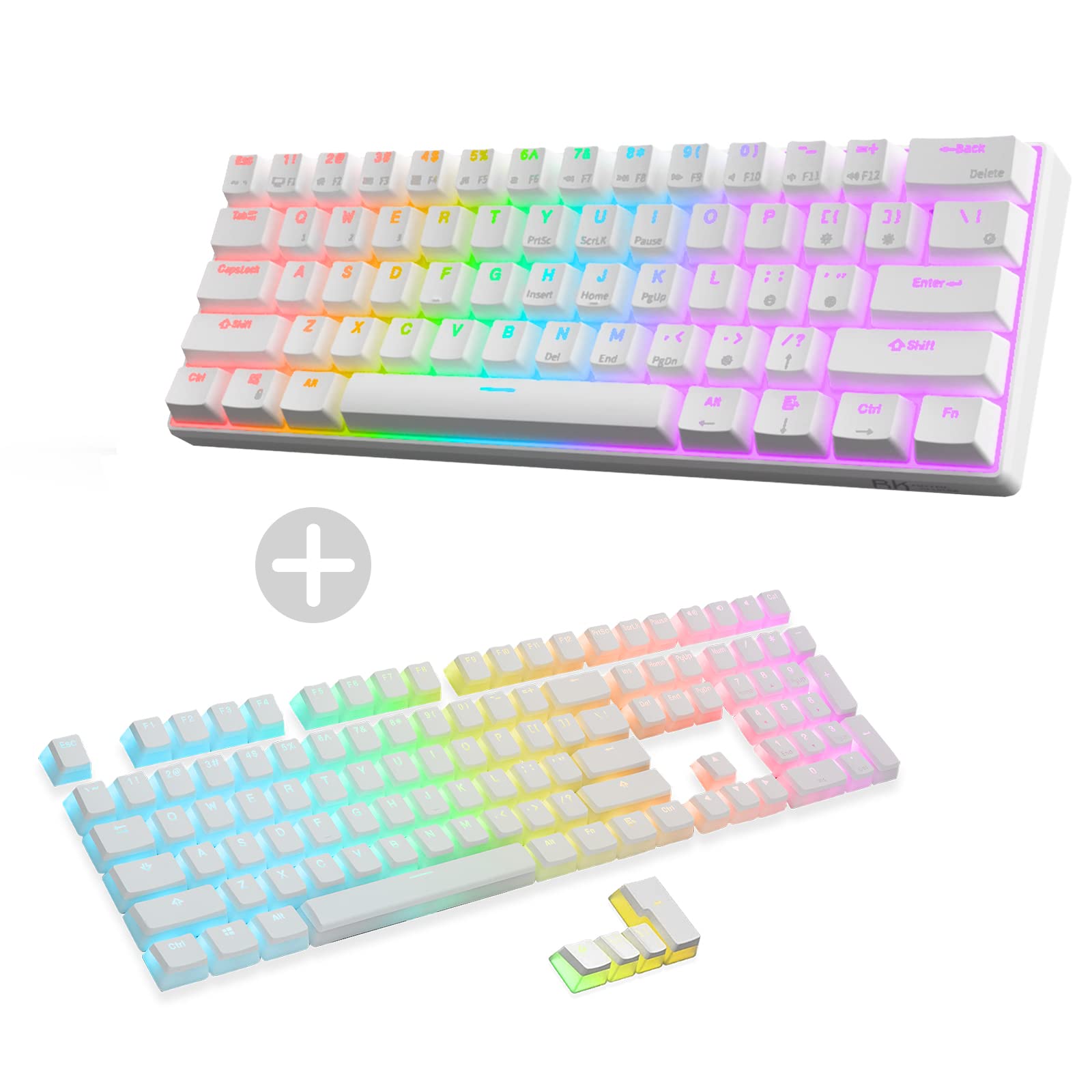 Buy RK ROYAL KLUDGE RK61 Mechanical Keyboard and 112 PBT White Pudding ...