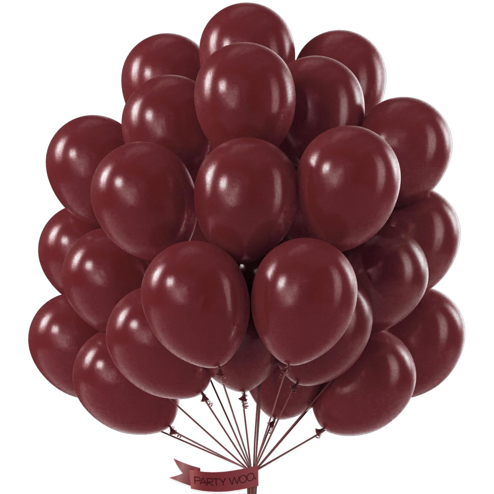 Amazon.com: PartyWoo Burgundy Balloons 100 pcs 12 Inch Maroon Balloons ...