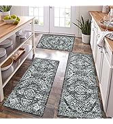 Amazon.com: HEBE Kitchen Rug Sets 2 Piece with Runner Non Slip Kitchen ...