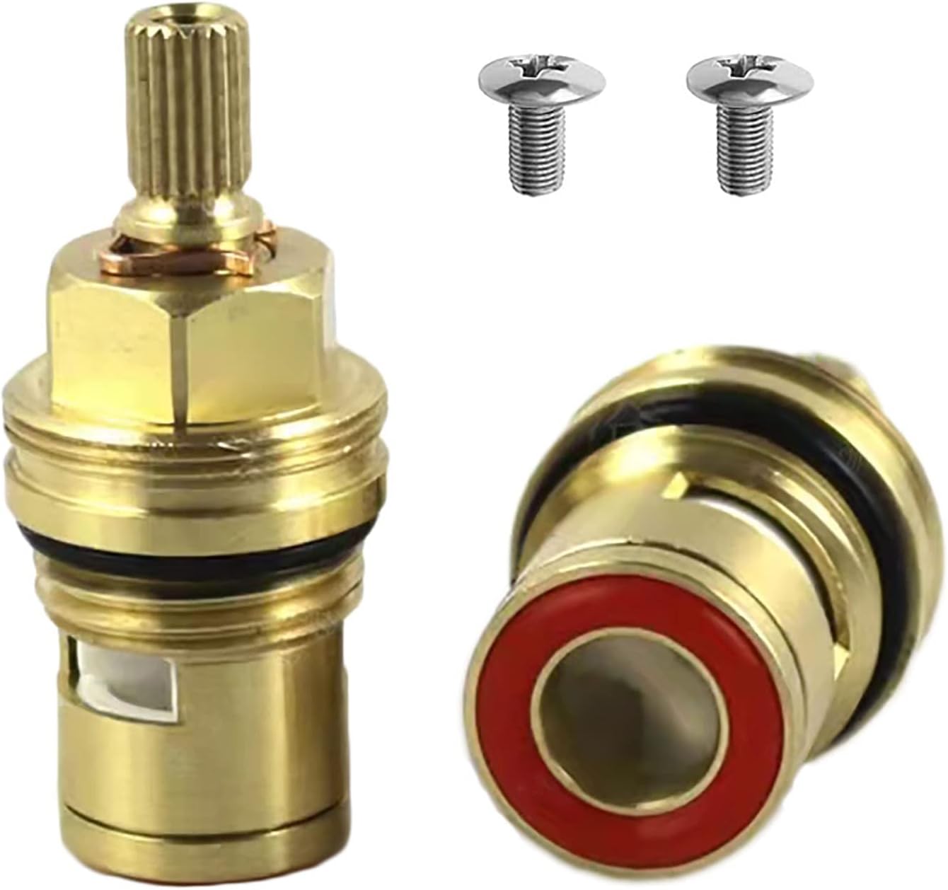 Faucet Valves, Brass Ceramic Stem Disc Cartridge Replacement Quarter ...