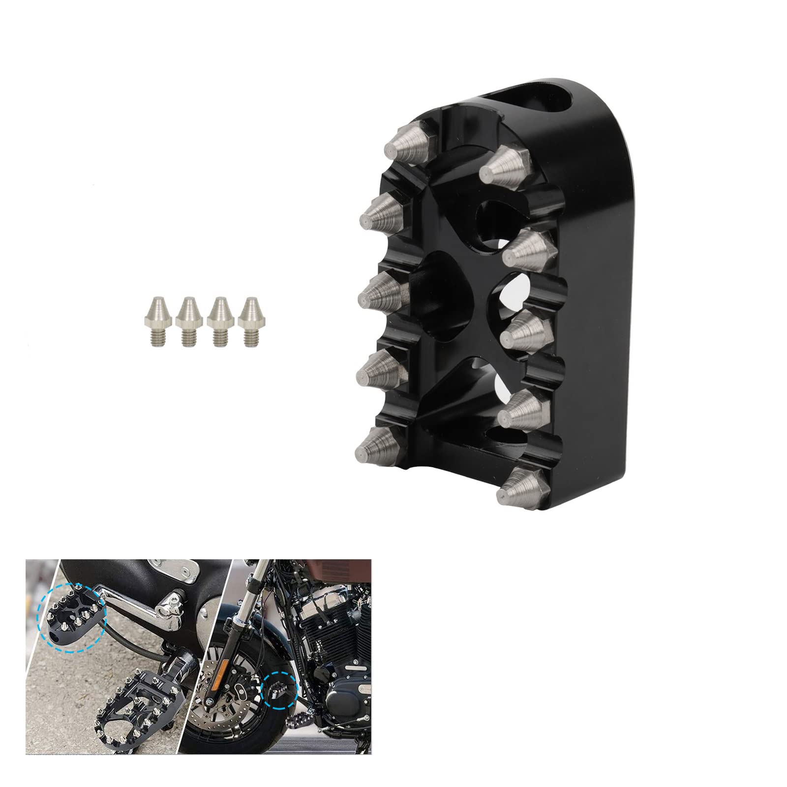 Snapklik.com : Black CNC Motorcycle Gear Shift Lever Foot Pegs Shifter ...