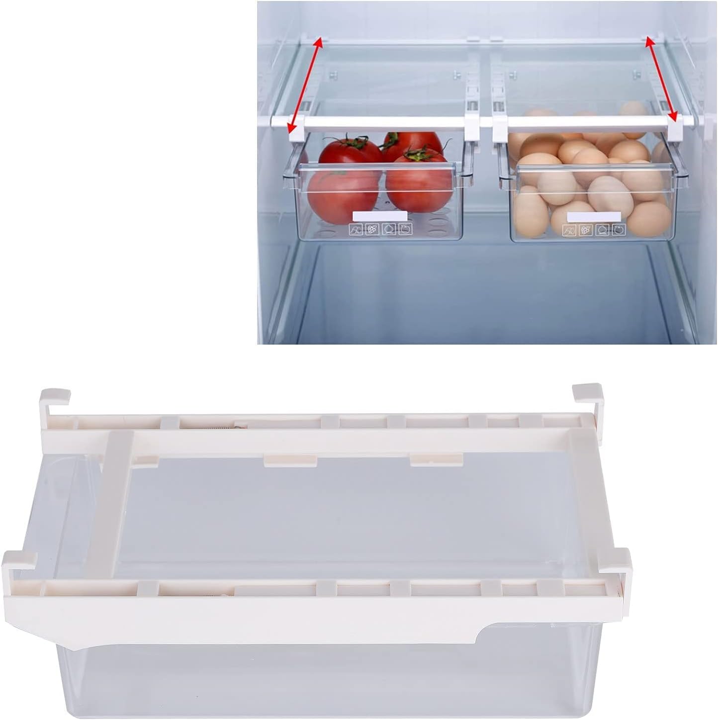 Amazon.com - Pull Out Refrigerator Organizer Bins, Fridge Drawer ...