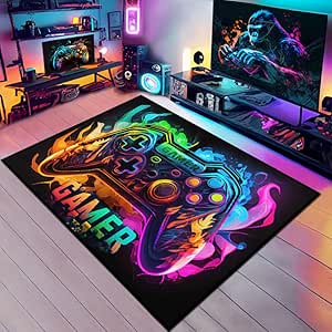 Amazon.com: ERWAAD Gaming Rug - Gamer Rug with Controller Design for ...