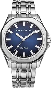 Amazon.com: Perry Ellis Solar Powered Mens Watch | Alloy Bracelet ...