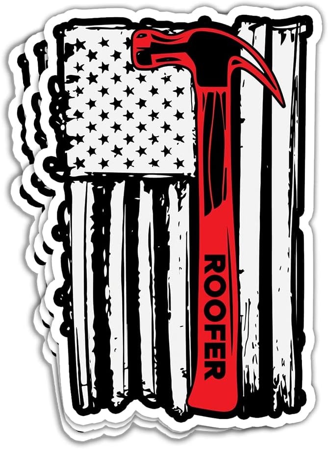 Amazon.com - HOSALA (3Pcs) American Roofer Sticker Roofing Contractor ...