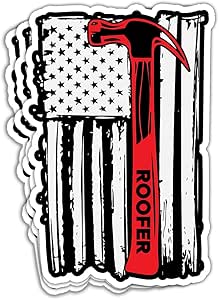 Amazon.com - HOSALA (3Pcs) American Roofer Sticker Roofing Contractor ...
