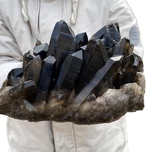Amazon.com: Natural Stone Naturally Formed Tea Black Quartz Cluster ...