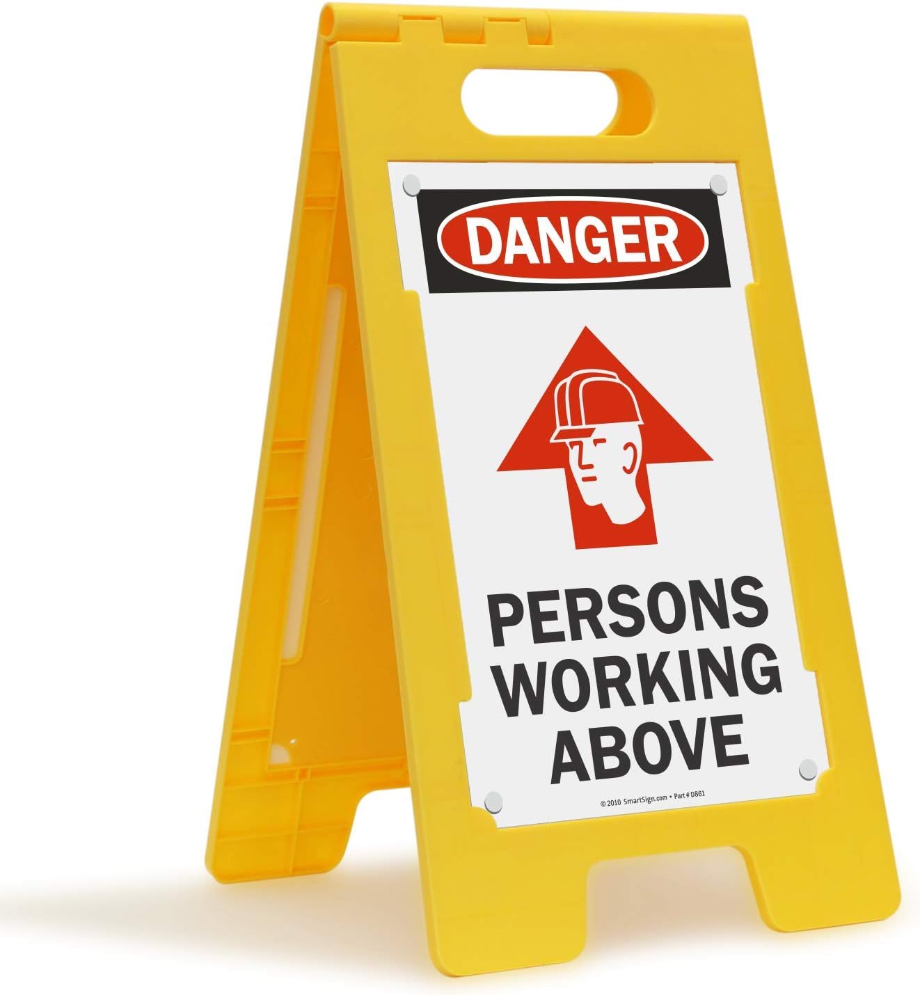 SmartSign “Persons Working Above” Folding Floor Sign | 25″ x 12 ...