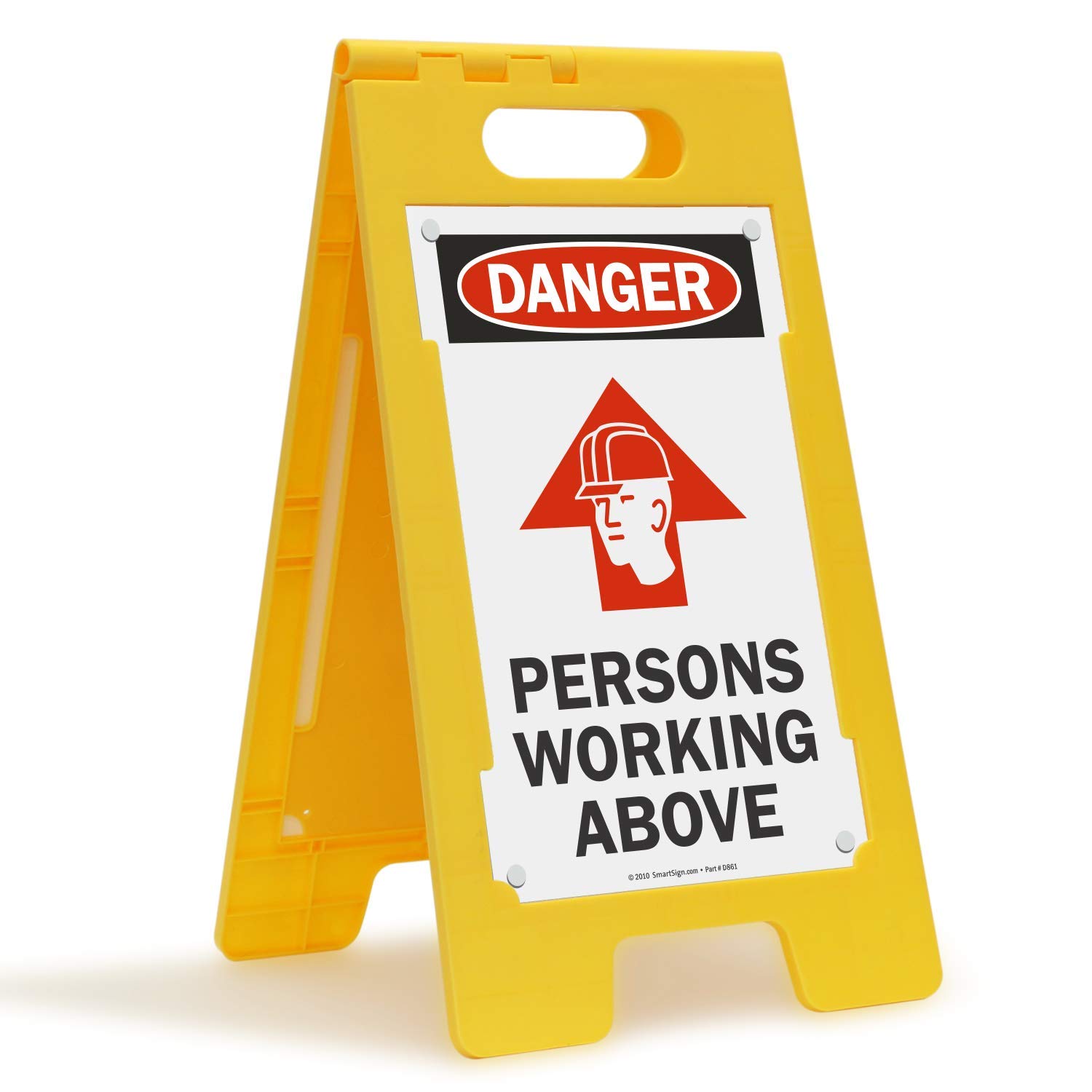 SmartSign "Persons Working Above" Folding Floor Sign | 25" x 12 ...