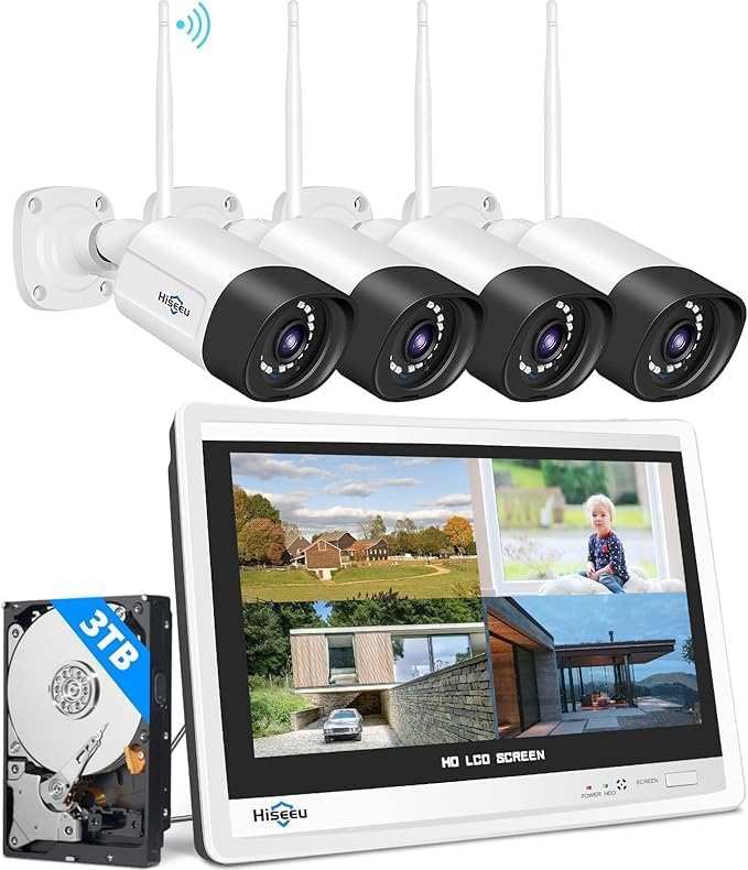 Amazon.com : Hiseeu 5MP Wireless Pro Security Camera System with 12 ...