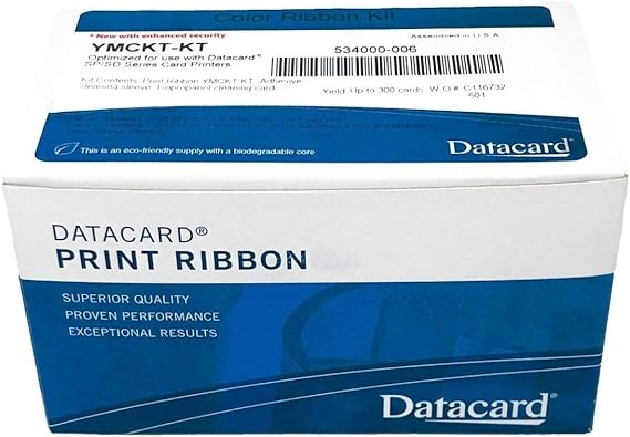Amazon | Datacard YMCKT-KT Full-Color Ribbon Kit for SP55, SP75 ...
