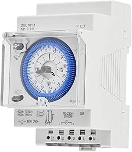 SUL181D Din Rail Mechanical Timer 24 Hour Time Switch Relay Electrical Programmable Timer Switch ...