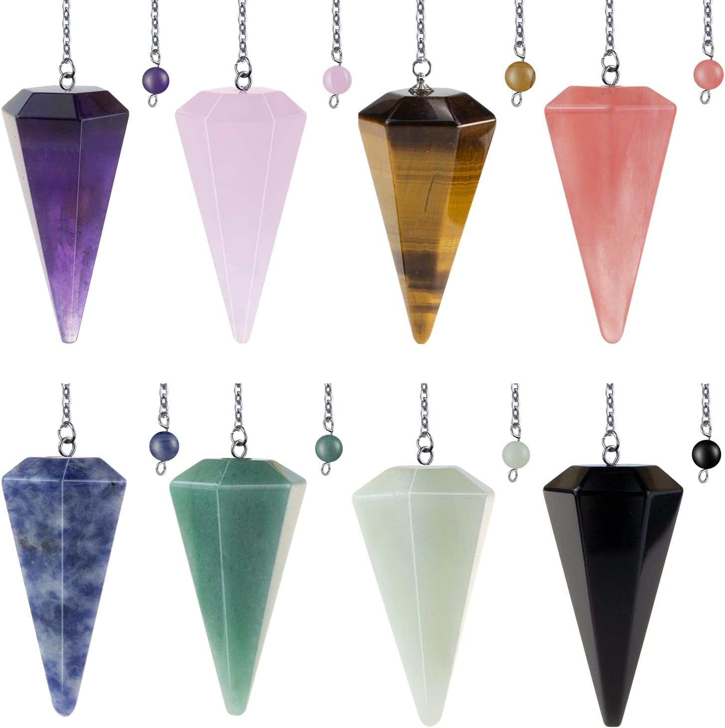Amazon.com: Multifaceted Clear Quartz Crystal Pendulum : Home & Kitchen