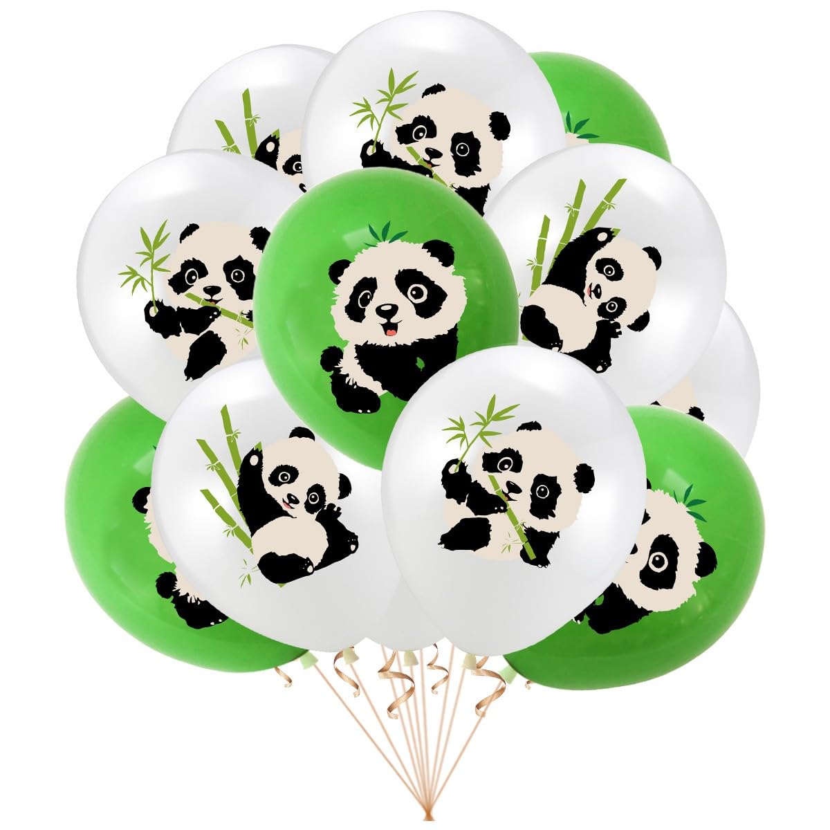 Amazon.com: iNINGER 18pcs Latex Balloons White Panda 12 inch Balloons ...